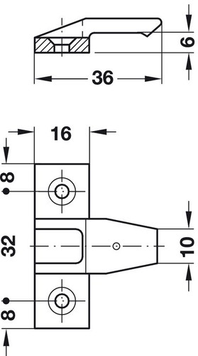 Häfele Einhängebeschlag Set KEKU AS Einhängeverbinder Möbel-Verbinder ...