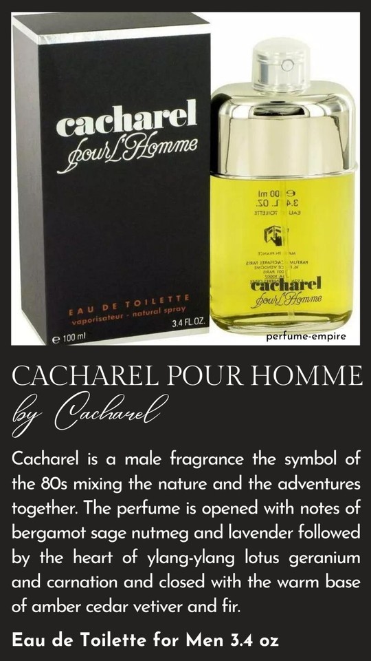 Cacharel Pour Homme by Cacharel 3.4 oz EDT Cologne for Men New In Box ...