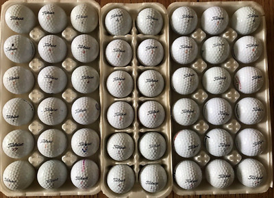 TITLEIST ASSORTED WHITE 4 DOZEN GOLF BALLS CLEAN! 5A IN EXCELLENT ...