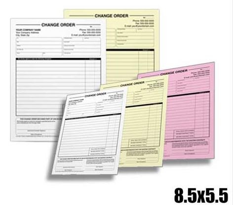 Business Forms w/ Customer Supplied Black White Artwork /5.5 x 8.5 / 2 ...