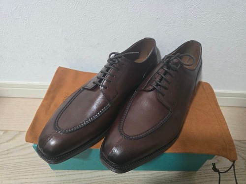 Edward Green Brown Leather Derby Dress Shoes U-Tip Men's UK8.5 US9 E ...