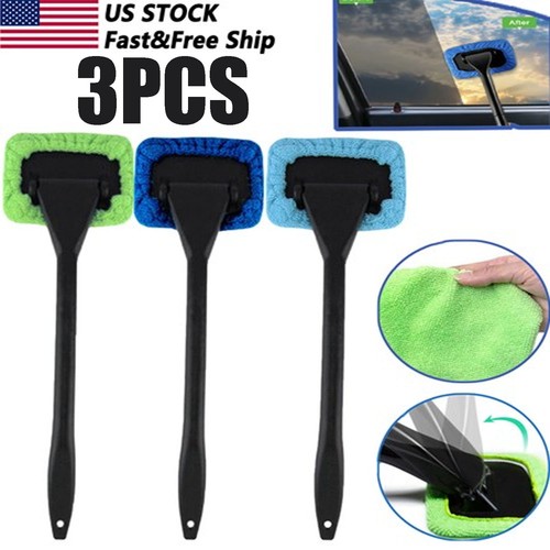 3 Pack Window Windshield Cleaning Tool Microfiber Car Wiper Cleaner ...