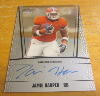 Jamie Harper Autographed 2011 Leaf Metal Draft #RCJH1 Card NFL ...