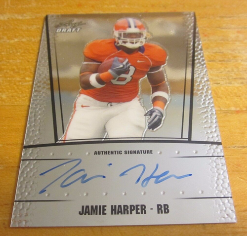 Jamie Harper Autographed 2011 Leaf Metal Draft #RCJH1 Card NFL ...