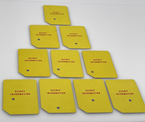 1961 Mattel Lie Detector Game 10 Original SECRET INFORMATION Cards | eBay