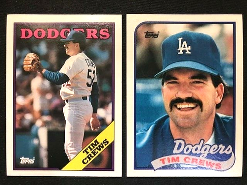 MLB - Tim Crews 1988 & 1989 Topps Baseball - Dodgers - 2 Card Lot | eBay