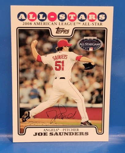 Joe Saunders P Angels Topps Baseball Card #UH82 2008 All-Stars | eBay