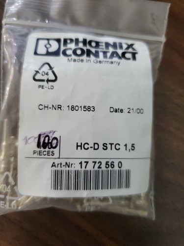 Phoenix HC-D STC 1.5 - 1772560 Crimp pin 100 PIECES | eBay