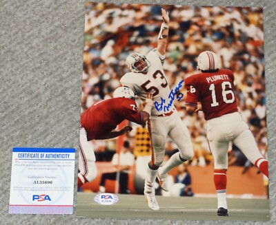 BOB MATHESON #53 Signed 1972 17-0 MIAMI DOLPHINS 8x10 Photo + PSA COA ...