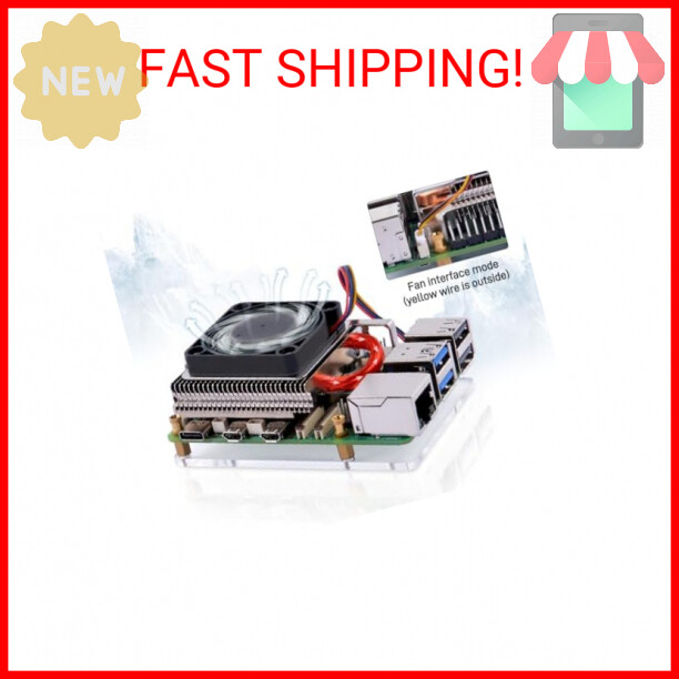 GeeekPi Ultra Thin ICE Tower Cooler for Raspberry Pi 5, Aluminum ...