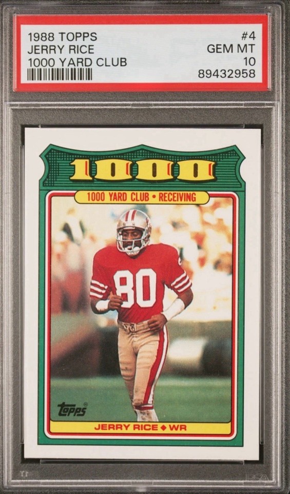 Topps 1986 Jerry Rice Rookie Card #161 C* Copyright Line PSA Graded ...