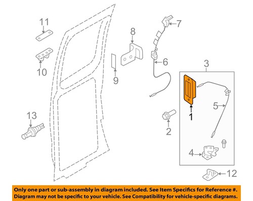 FORD OEM 08-14 E-150 Back Door Lock Hardware-Handle 6C2Z1543401AA | eBay
