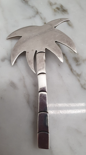 Palm Tree Palmetto Sterling Silver 925 Pendant Pin Brooch Lazy Summer ...
