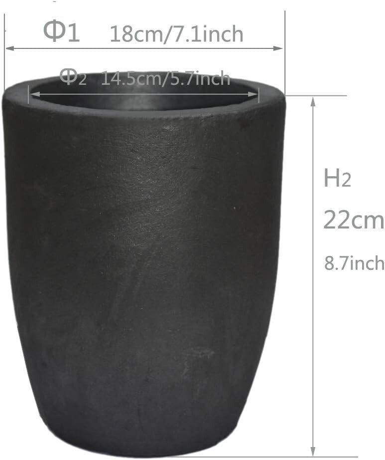20KG Clay Graphite Crucible Foundry Cup Furnace Torch Melting Casting ...