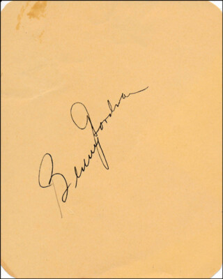 BENNY GOODMAN - AUTOGRAPH | eBay