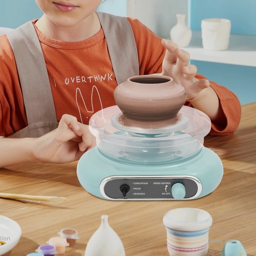 Electric Pottery Wheel Machine Set Mini Clay Making Tool Kit For ...