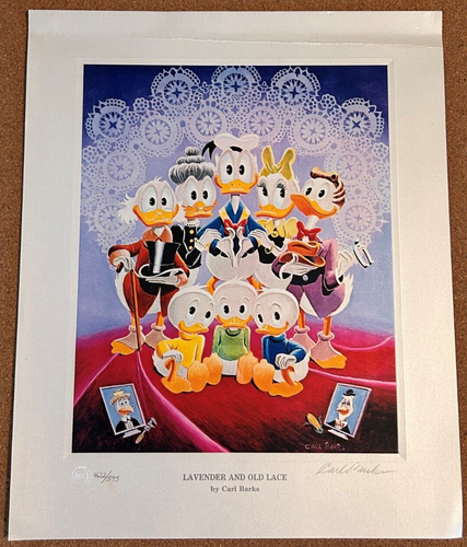Carl Barks Autograph with Lavender and Old Lace Disney Donald Duck Fam ...