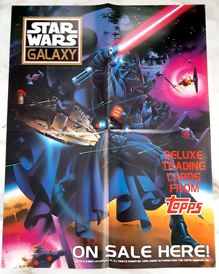1993 TOPPS STAR WARS GALAXY POSTER DARTH VADER NEW 17"X22" VINTAGE ...