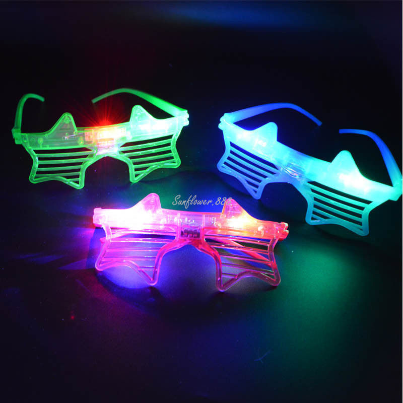 Star Light up Shutter Shades LED Glasses Party Fun Sunglasses 12 Pack ...
