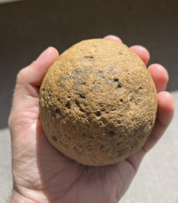 LARGE NATIVE AMERICAN GAME STONE, CARVED AMERICAN INDIAN GAME BALL 1LB ...