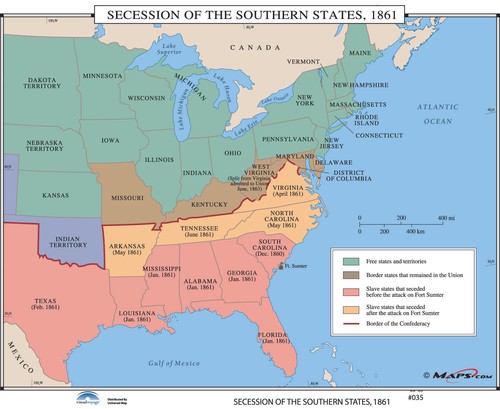 035 Secession of the Southern States, 1861 | eBay