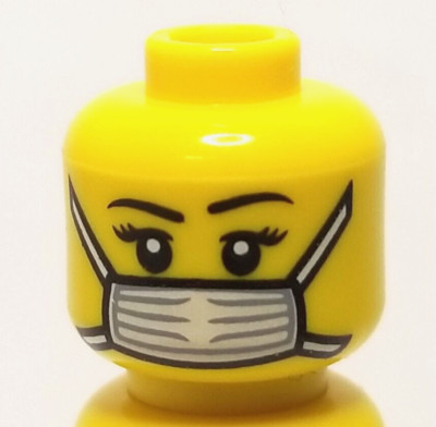 LEGO Head with Mask Girl Boy Unisex Nurse Doctor Surgeon Body Part ...