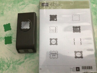 Stampin Up! Pretty Petites Tab Label Craft Punch Cutter & matching ...