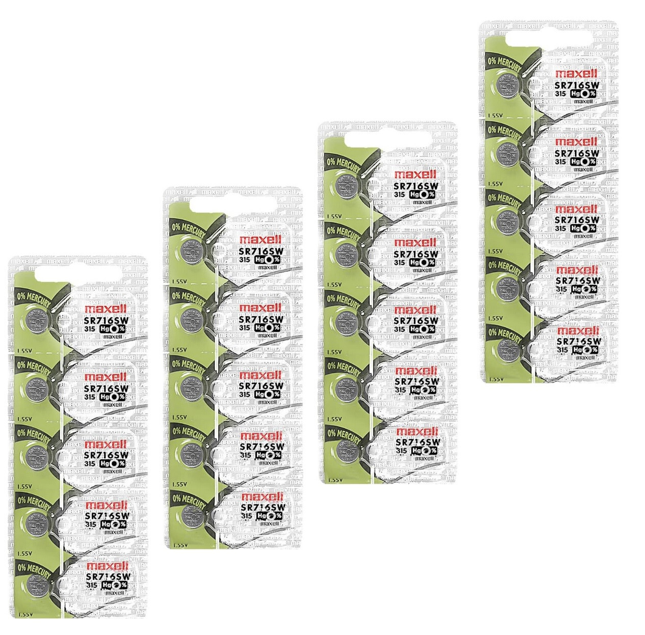 Murata Maxell 315 Battery SR716SW 1.55V Watch Battery (20 Batteries ...