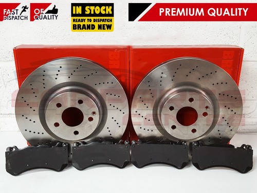 FOR MERCEDES W204 C63 AMG FRONT DRILLED BRAKE DISCS PADS PREMIUM ...