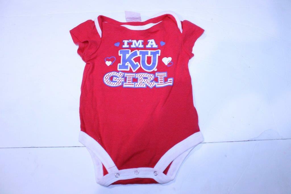 Infant/Baby Girls Kansas Jayhawks I'm A KU Girl 6/9 Months Creeper One ...