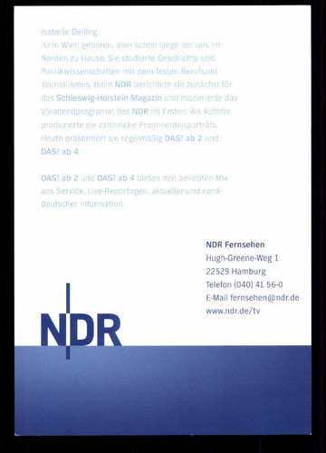Isabelle Delling NDR Autogrammkarte Original Signiert ## BC 26674 | eBay.de
