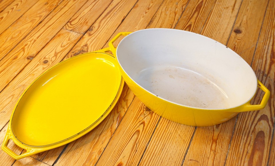 Copco Cast Iron Enamel O1 Casserole Dutch Oven Denmark Cookware Michael ...