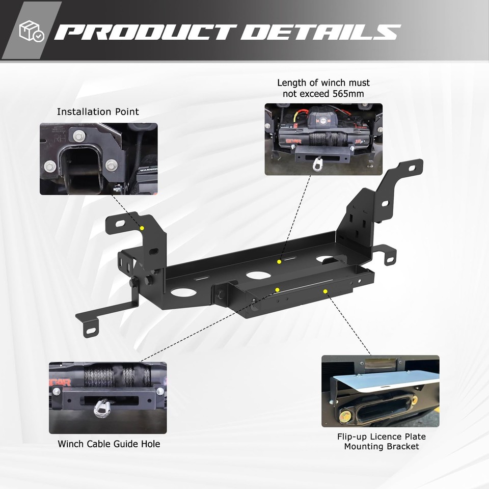 Front Hidden Winch Plate for 2015 Chevy Chevrolet Silverado , Heavy ...