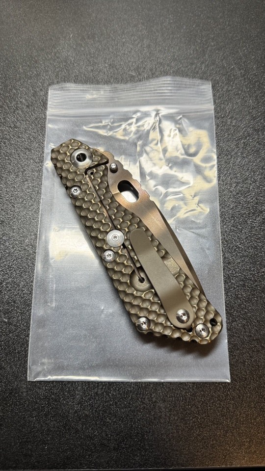 Strider Knives SMF DGG, S30V, Ghost Stripes, HC Bronze DGG Titanium ...