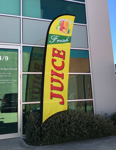 3.5m Fresh Juice Flag Kit / Cold Drink Shop Sign Set -Ready to Ship ...