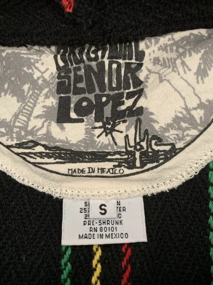 Original Senior Lopez S Hoodie Pre-shrunk Pull Over Surfer Stripes Hip ...