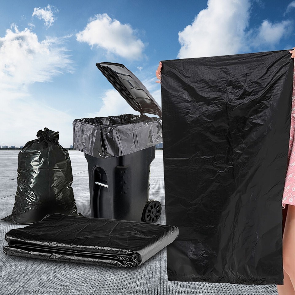 10-100X 240L Bin Bags Heavy Duty Wheelie Refuse Sacks Strong Liners ...