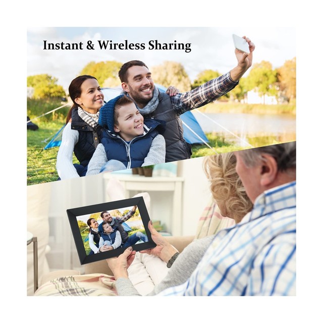 Aeezo WiFi Digital Picture Frame IPS Touch Screen Smart Cloud 9 Inch ...