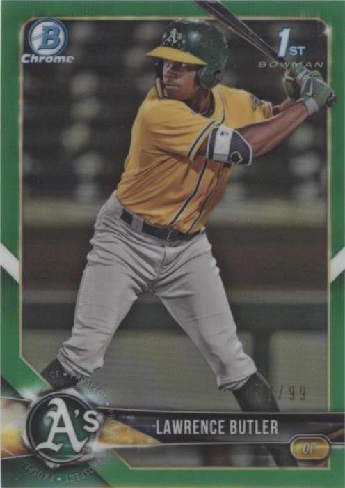 2018 Bowman Draft - Chrome Lawrence Butler #BDC-4 Green Refractor /99 ...