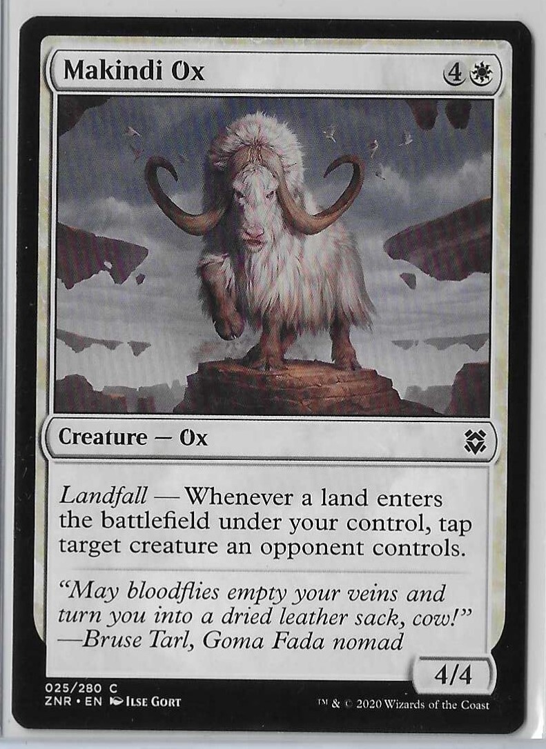 MTG Makindi Ox Zendikar Rising (ZNR) Common Magic Card #025/280 ...