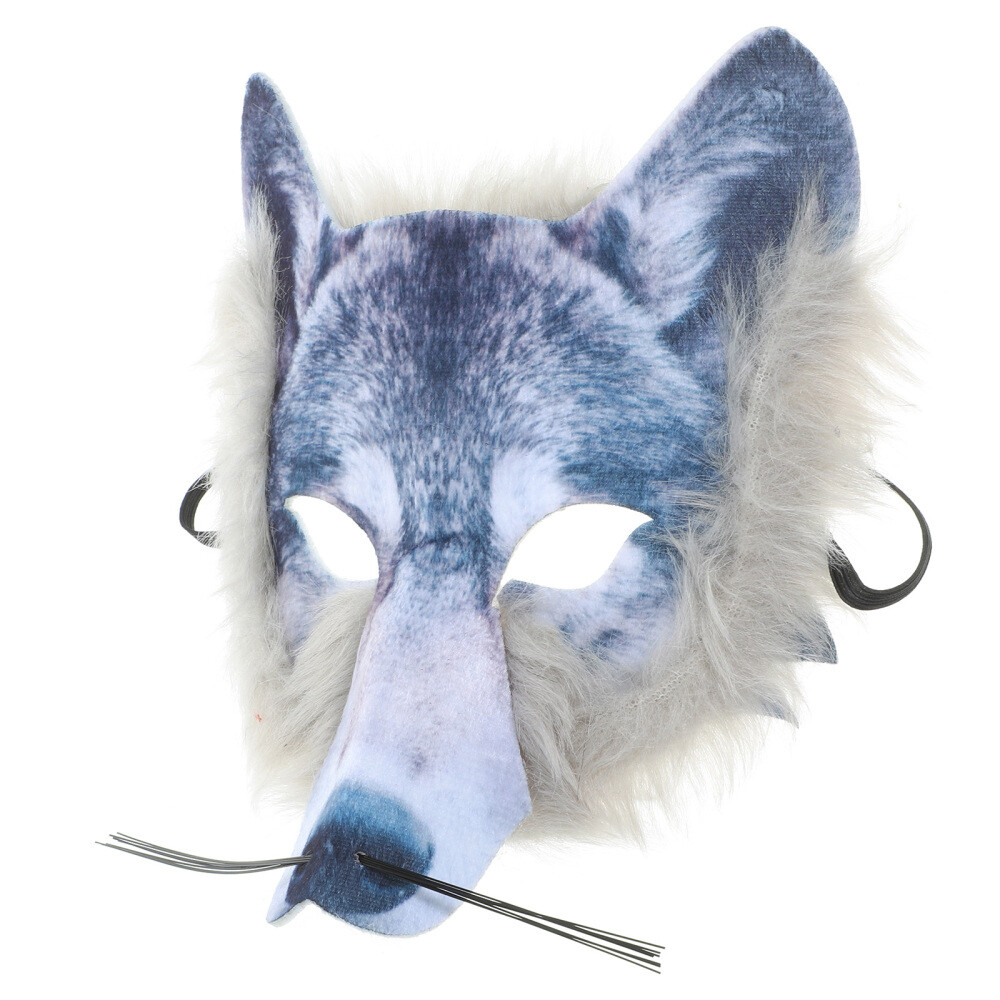 Furry Wolf Mask Halloween Party Masks Fall Decor for Kitchen | eBay