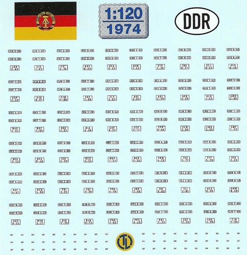 1974 - Decals DDR Kfz-Kennzeichen ab 1976 - 1:120 | eBay.de