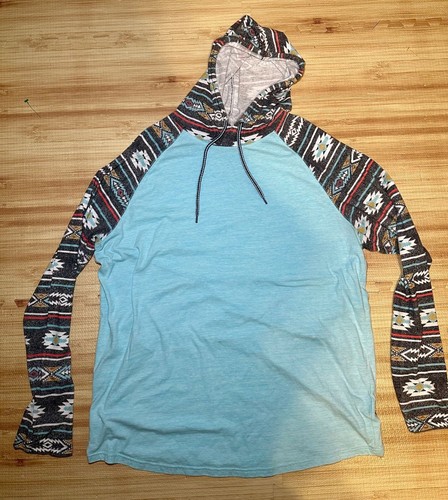 RF Brand Aztec Print Pullover with Hood size XXL | eBay