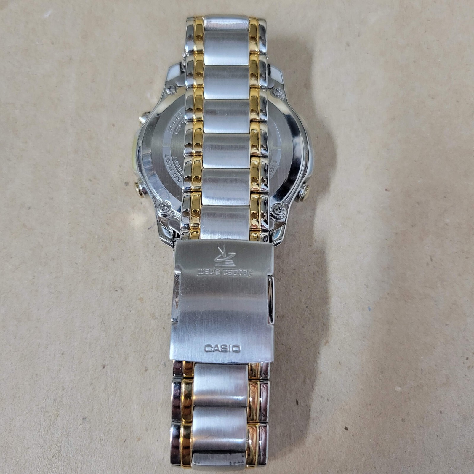 RARE Casio Wave Ceptor Wvq-550 (4722) Atomic Timekeeping 44mm Watch ...