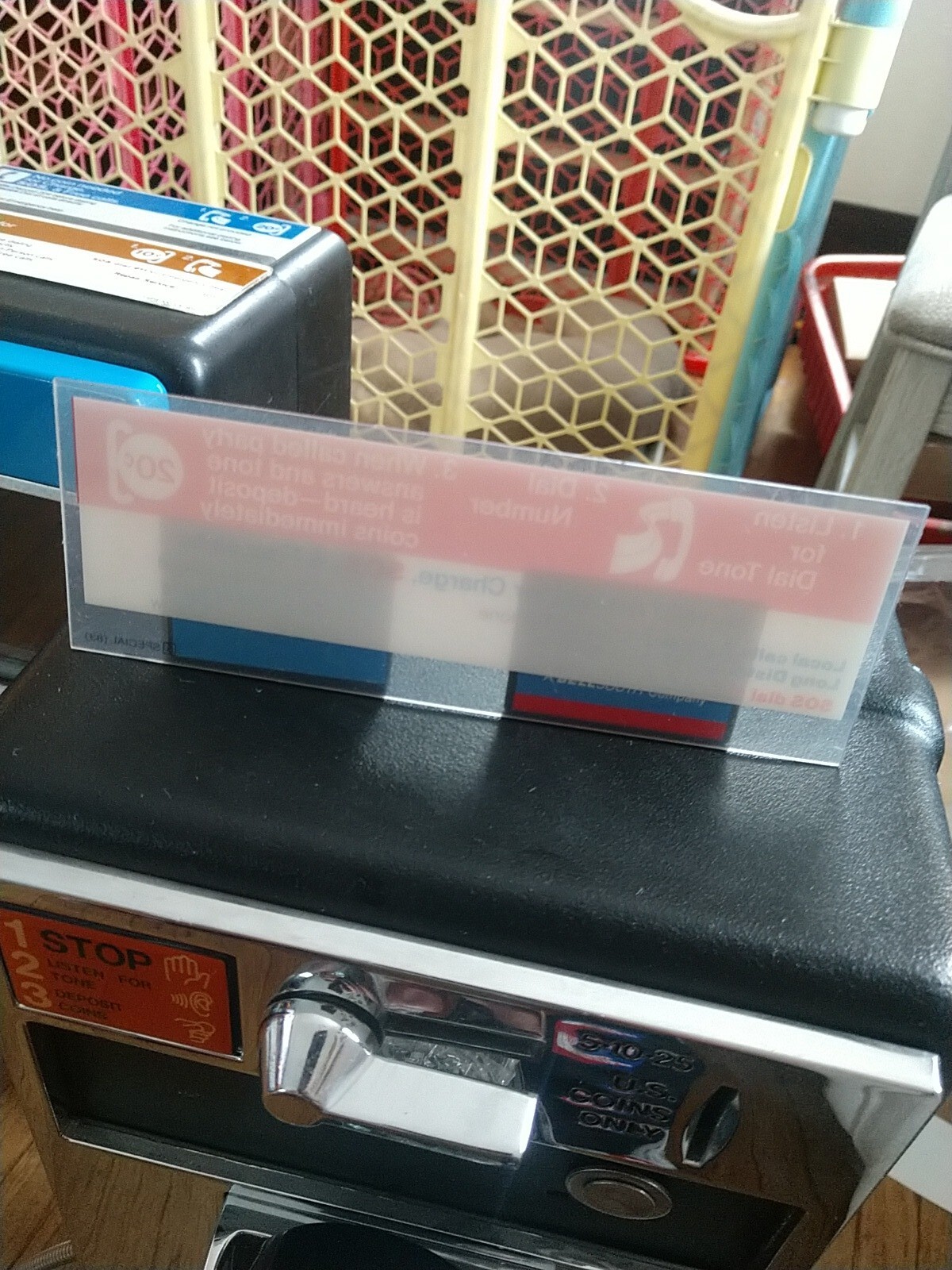 Payphone Instruction Card Red 20¢ RARE | eBay