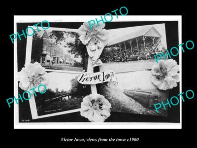 OLD 8x6 HISTORIC PHOTO OF VICTOR IOWA VIEWS OF THE TOWN c1900 | eBay
