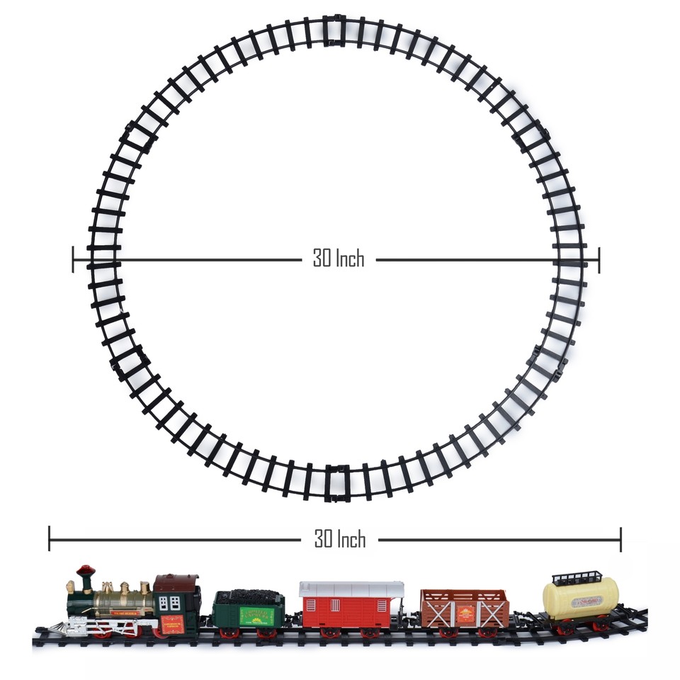 Rocky Mountain Train Set Toy Double Round Track Christmas Gift For Kids ...