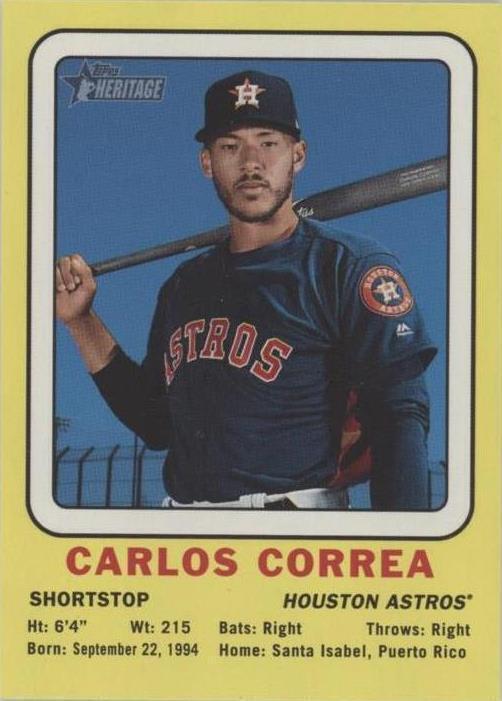 2018 Topps Heritage High Number - 1969 Collector Cards Carlos Correa ...