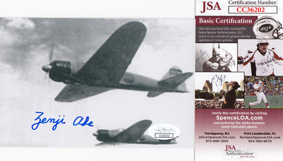 Zenji Abe Japanese WWII Pearl Harbor Attack Pilot JSA SIGNED 4x6 PHOTO ...