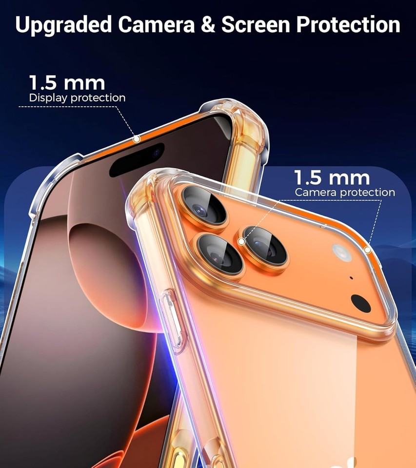 Clear Case For iPhone 17 16 15 14 Pro Max Plus Air 13 12 11 SE ...